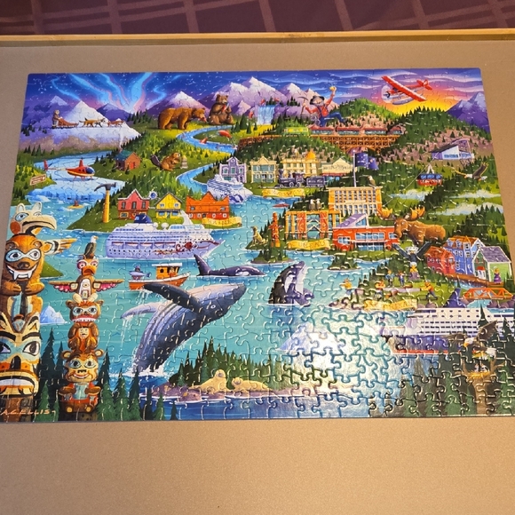 Games | Vibrant Alaska Inside Passage Jigsaw Puzzle Boardwalk Puzzle ...